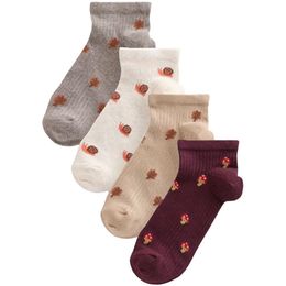 next Socken Damen Gr&ouml;&szlig;e 36/41 beige / dunkelbeige / merlot / wei&szlig;