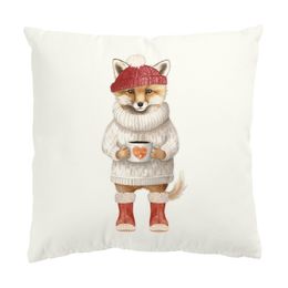 Bilderwelten Dekokissen Weihnachtsfuchs