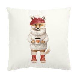 Bilderwelten Dekokissen Kissenbezug Weihnachtsfuchs