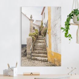 Bilderwelten Leinwandbild Treppen in &Oacute;bidos