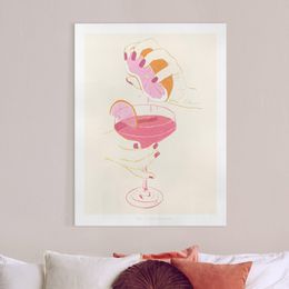 Bilderwelten Leinwandbild Pink Grapefruit Cocktail