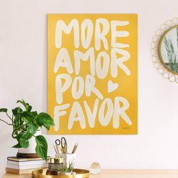 Bilderwelten Leinwandbild More Amor Por Favor