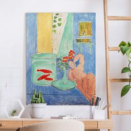 Bilderwelten Leinwandbild Henri Matisse - Goldfische und Skulptur