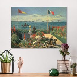 Bilderwelten Leinwandbild Claude Monet - Die Terrasse von Sainte-Adresse