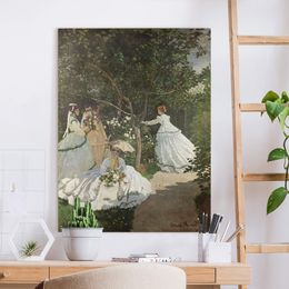 Bilderwelten Leinwandbild Claude Monet - Frau im Garten