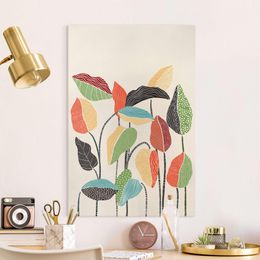 Bilderwelten Leinwandbild Bunte Bl&auml;tter