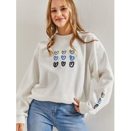 Bianco Lucci Sweatshirt Damen Gr&ouml;&szlig;e S blau / oliv / schwarz / wei&szlig;