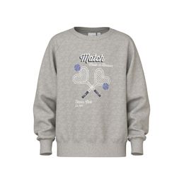name it Sweatshirt 'NKFVENUS' Mädchen Größe 146/152 blau / graumeliert / weiß