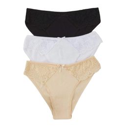 Trendyol Slip Damen Größe XL beige / schwarz / weiß