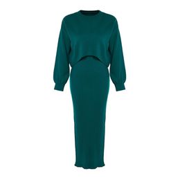 Trendyol Set: Kleid und Pullover Damen Gr&ouml;&szlig;e L dunkelgr&uuml;n