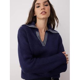 Trendyol Pullover Damen Größe L indigo / transparent