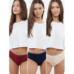 Trendyol Slip Damen Größe S creme / navy / rubinrot