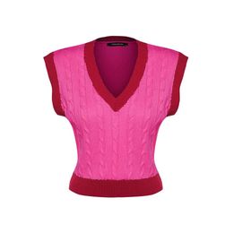 Trendyol Strickweste Damen Gr&ouml;&szlig;e L beere / hellpink