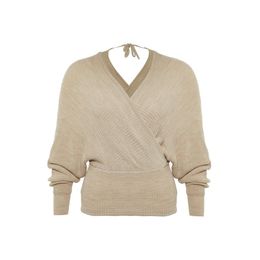 Trendyol Curve Pullover Damen Gr&ouml;&szlig;e XXL stone