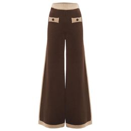 Influencer Hose Damen Größe 40 beige / braun