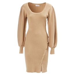 Influencer Knitted dress female Beige size M