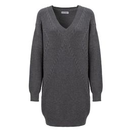 Influencer Strickkleid Damen Gr&ouml;&szlig;e S grau