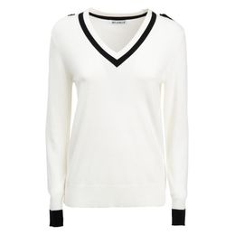 Influencer Pullover Damen Gr&ouml;&szlig;e M schwarz / wei&szlig;