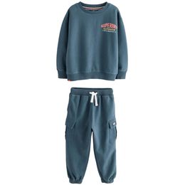 Superdry Jogginganzug Jungen Größe 92 taubenblau / orange / lachs