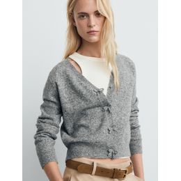 Mango Strickjacke Damen Gr&ouml;&szlig;e XS grau