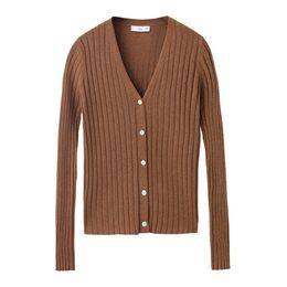 Mango Knit Cardigan 'FLURRY' female Brown size S