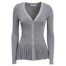 Influencer Knit Cardigan female Grey size S