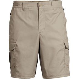 LANDS' END Schnelltrocknende Cargo-Shorts, Herren,  Beige, Polyester-Mischung, by Lands' End