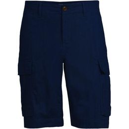 LANDS' END Cargo-Shorts aus Leinen/Baumwollmix, Herren,  Blau, Baumwolle/Leinen, by Lands' End