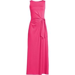 LANDS' END Maxikleid aus Baumwolle/Modal mit Bindeband, Damen,  Pink, Baumwolle Modal, by Lands' End