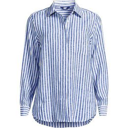 LANDS' END Leinenbluse, Damen,  Blau, Leinen, by Lands' End