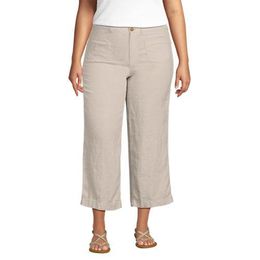 LANDS' END 7/8-Hose aus Leinen, Damen,  Weiß, by Lands' End