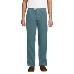 LANDS' END Entspannte Schlupfbund-Hose, Herren,  Blau, Elasthan/Baumwoll-Mischung, by Lands' End