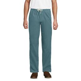 LANDS' END Entspannte Schlupfbund-Hose, Herren,  Blau, Elasthan/Baumwoll-Mischung, by Lands' End