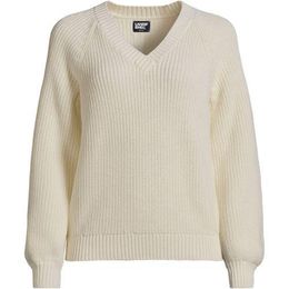 LANDS' END Baumwollpullover DRIFTER mit Ballonärmeln, Damen,  Weiß, Baumwolle, by Lands' End