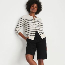 LANDS' END Chino-Bermudas, Damen,  Schwarz, Elasthan/Baumwoll-Mischung, by Lands' End