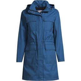 LANDS' END 3-in-1-Wachsjacke aus Baumwollmix, Damen,  Blau, Baumwolle/Nylon, by Lands' End