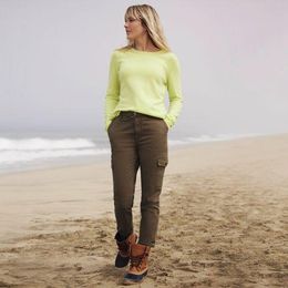 LANDS' END Slim Fit Cargo-Chinos,in Petite-Größe, Damen,  Grün, Baumwolle, by Lands' End