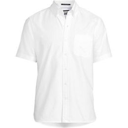 LANDS' END Oxford-Kurzarmhemd Sail Rigger, Herren,  Wei&szlig;, Baumwolle, by Lands' End