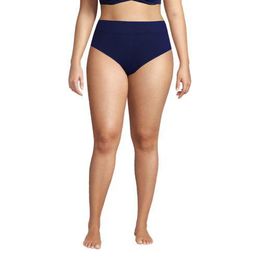 LANDS' END Bikinihose mit hohem Beinausschnitt, Damen,  Blau, Elasthan/Nylon-Mischung, by Lands' End