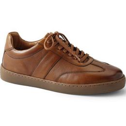 LANDS' END Leder-Sneakers, Herren,  Beige, Leder/Rauleder, by Lands' End