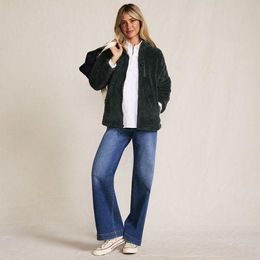 LANDS' END Plüschfleece-Jacke, Damen,  Grün, by Lands' End