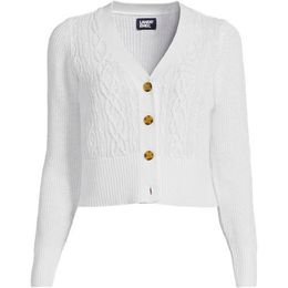 LANDS' END Cardigan aus Leinenmix, Damen,  Wei&szlig;, by Lands' End