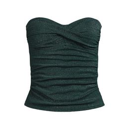 LANDS' END Glitzer Twist Bandeau-Tankinitop, Damen,  Gr&uuml;n, Nylon, by Lands' End