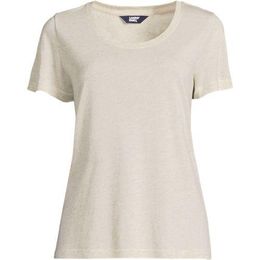 LANDS' END Shirt aus Leinenmix, Damen,  Beige, Leinen/Viskose, by Lands' End