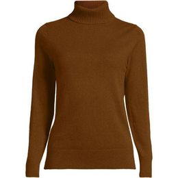 LANDS' END Rollkragen-Pullover aus Kaschmir, Damen,  Beige, Kaschmir, by Lands' End