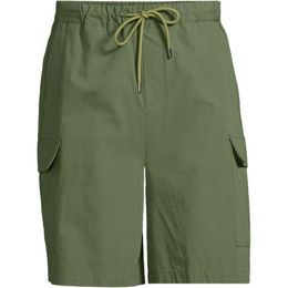 LANDS' END Cargo-Shorts mit Schlupfbund, Herren,  Gr&uuml;n, Baumwolle/Leinen, by Lands' End
