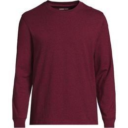 LANDS' END Super-T Langarm-Shirt, Classic Fit, Herren,  Rot, Baumwolle, by Lands' End
