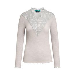 TOOche Shirt 'Moonlit Elegance' Damen Größe L creme / grau