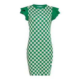 TOOche Kleid 'Chess' Damen Größe 34 grün / weiß