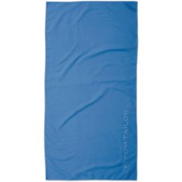 Sporthandtuch Tom Tailor HOME "Fitnesstuch COLOR BATH", blau (cool blau), B:50cm L:100cm, Microfaser, Mikrofaser, Handtücher, Logo Prägung, Mikrofaser, weich, schnell trocknend